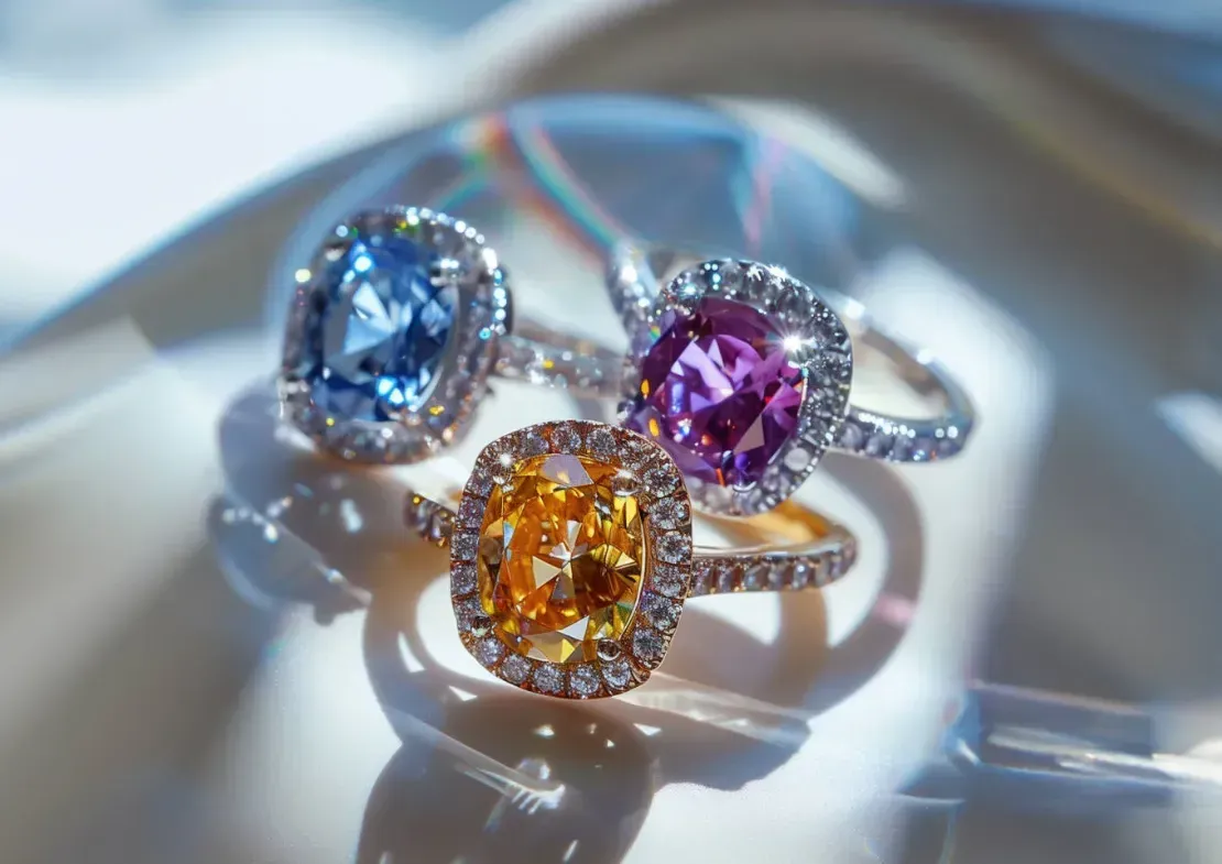 Colorful Diamonds & Hidden Halos: 2025 Engagement Ring Trends | Beverly ...
